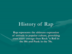 development of musical genres-Rap | Teaching Resources