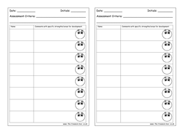 Small Group Assessment Sheet - teacher or TA by thetreasurebox ...
