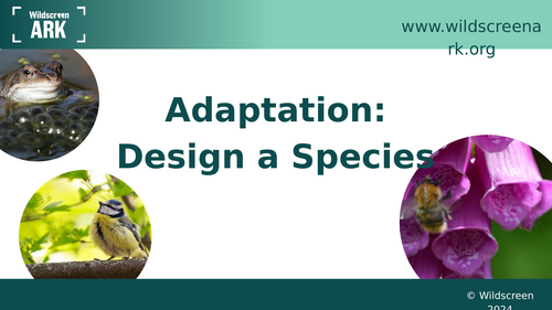 Wildscreen ARK's Adaptation - Design a Species Activity | Teaching ...