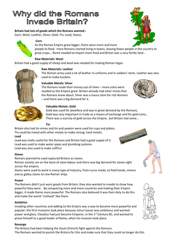 Why did the Romans invade Britain? | Teaching Resources
