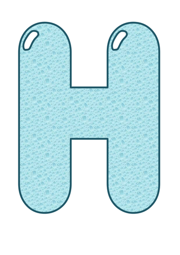 H20 water display lettering | Teaching Resources