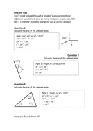 Find the Fib - KS3 Angle Problems Worksheet | Teaching Resources