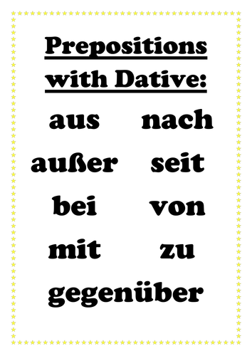 Set of German classroom grammar posters | Teaching Resources