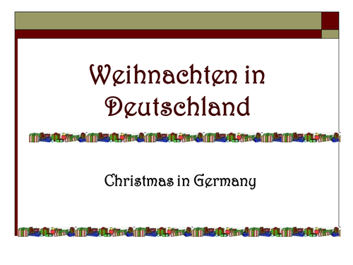 Weihnachten in Deutschland | Teaching Resources