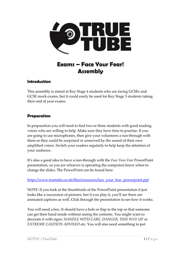 Exams - Face Your Fear! - Assembly | Teaching Resources Exams - Face Your Fear! - Assembly | Teaching Resources