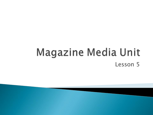 Year 8 Introduction to Print Media Unit | Teaching Resources