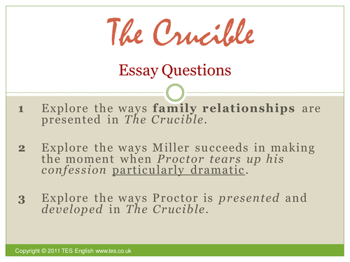 The Crucible CAT - Defence and Prosecution | Teaching Resources