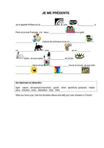 je me présente - introducing yourself in French | Teaching Resources