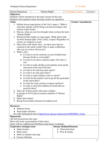 Human rights scheme unit 1 GCSE | Teaching Resources