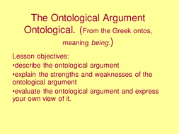 The Ontological Argument | Teaching Resources