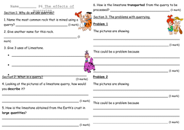 Quarrying Limestone-problems | Teaching Resources