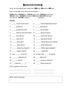 question words in German | Teaching Resources