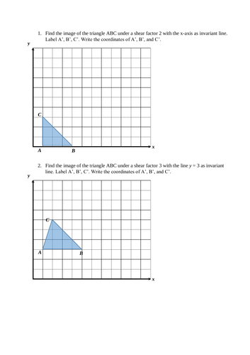 GCSE Maths: Shear transformation lesson. | Teaching Resources