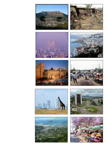 Capital Cities of Africa Game | Teaching Resources