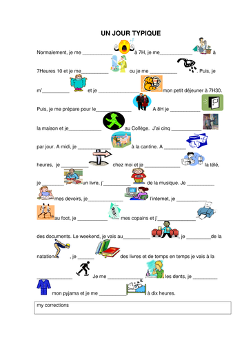 ma routine - un jour typique | Teaching Resources