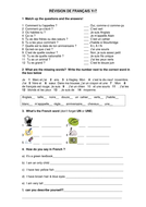 Yr7 French revision worksheet | Teaching Resources