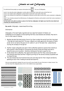 Islamic Calligraphy by fm1981 - UK Teaching Resources - TES