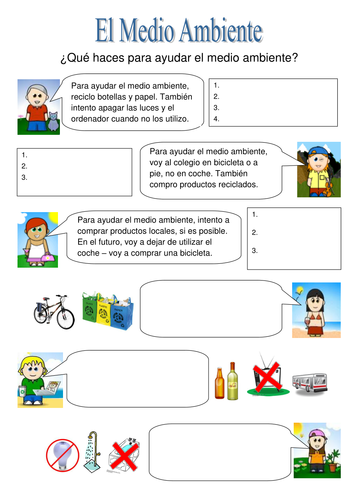 Reading & writing on helping the environment | Teaching Resources