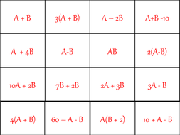 KS3 Maths: Algebra - Substitution game | Teaching Resources