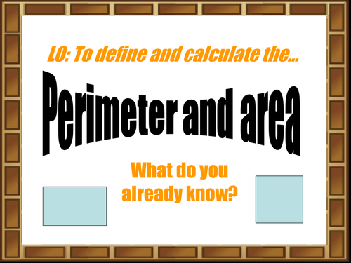 Area and Perimeter Powerpoint and worksheet | Teaching Resources