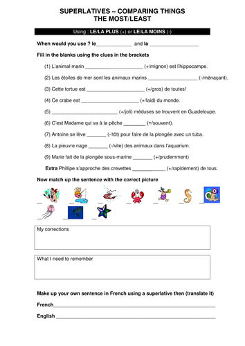 superlatives in French | Teaching Resources