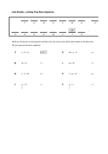 KS3: Resources for Solving Linear Equations by l.orme - UK Teaching ...