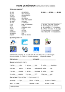 Yr7 French revision sheet & test | Teaching Resources