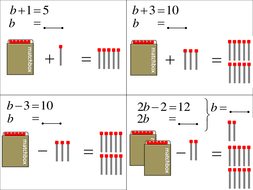 Maths:Algebra Introduction to solving equations | Teaching Resources