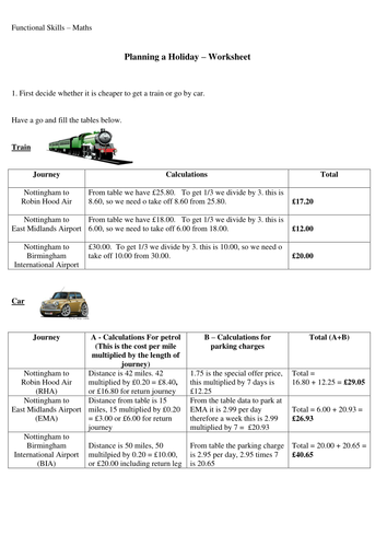 KS4 Functional Maths Skills activity L1/L2 | Teaching Resources
