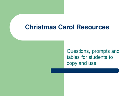 A Christmas Carol | Teaching Resources