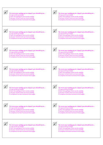 Target stickers to improve writing | Teaching Resources