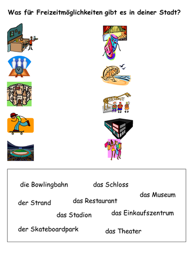 FCSE German - Freizeitmoglichkeiten part 2 | Teaching Resources