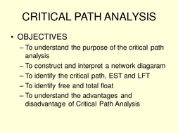 CPA (Critical Path Analysis) | Teaching Resources