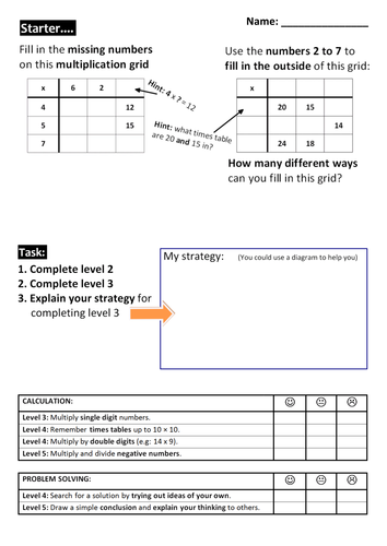 Missing Multipliers - NRICH activity | Teaching Resources
