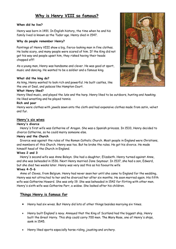 Henry VIII by leighbee23 - Teaching Resources - TES
