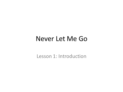 Never Let Me Go Literature Circles SOW Pt 1 | Teaching Resources
