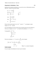 Core 4 Maths: Integration by Substitution | Teaching Resources