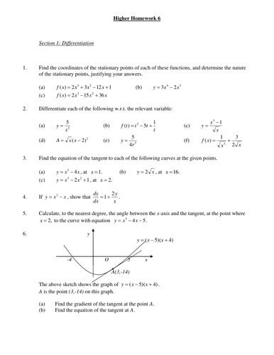 Scottish Higher Outcome 1 Homework | Teaching Resources