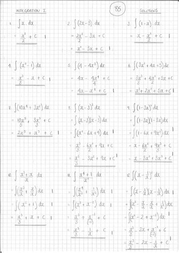 Maths KS5/core 2/C2/ Scottish Highers Integration | Teaching Resources Maths KS5/core 2/C2/ Scottish Highers Integration | Teaching Resources