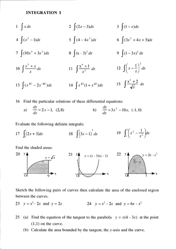 Maths KS5/core 2/C2/ Scottish Highers Integration | Teaching Resources Maths KS5/core 2/C2/ Scottish Highers Integration | Teaching Resources