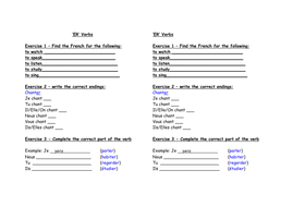 Introduction to ER verbs in the present tense | Teaching Resources