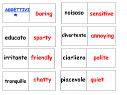 Italian adjectives | Teaching Resources