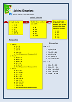 KS3/KS4 Maths: Solving linear equations worksheet by bcooper87 - UK ...
