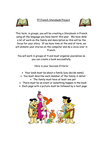 French Storybook Project | Teaching Resources