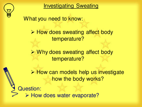 Investigation of Sweating | Teaching Resources