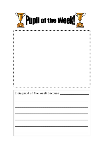 Pupil of the Week Classroom Reusable Poster/Sign | Teaching Resources