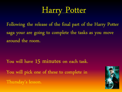 Harry Potter Deathly Hallows activities | Teaching Resources