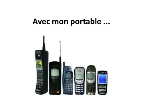 FCSE French Unit 11 Media (Mon portable) | Teaching Resources