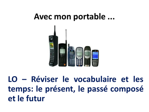 FCSE French Unit 11 Media (Mon portable) | Teaching Resources