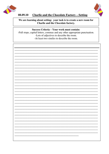 Charlie and the Chocolate Factory Setting | Teaching Resources